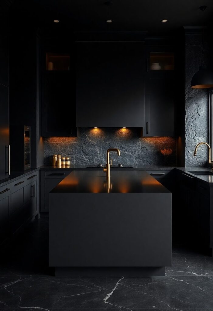 10 Jaw-Dropping Luxury Black Kitchen Designs - Scream Luxury