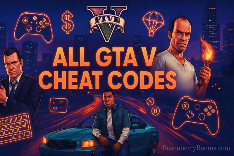 All GTA V Cheat Codes (December 2025) Xbox, PS5, PS4 and PC