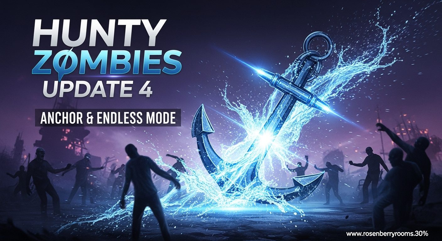 Hunty Zombies Update 4 Guide (2025) Anchor Weapon & Endless Mode