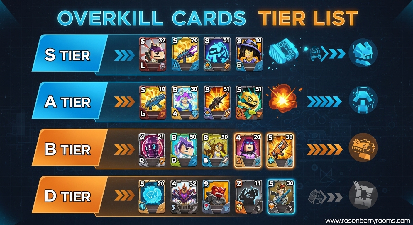 Overkill Cards Tier List (March 2026) Top Cards