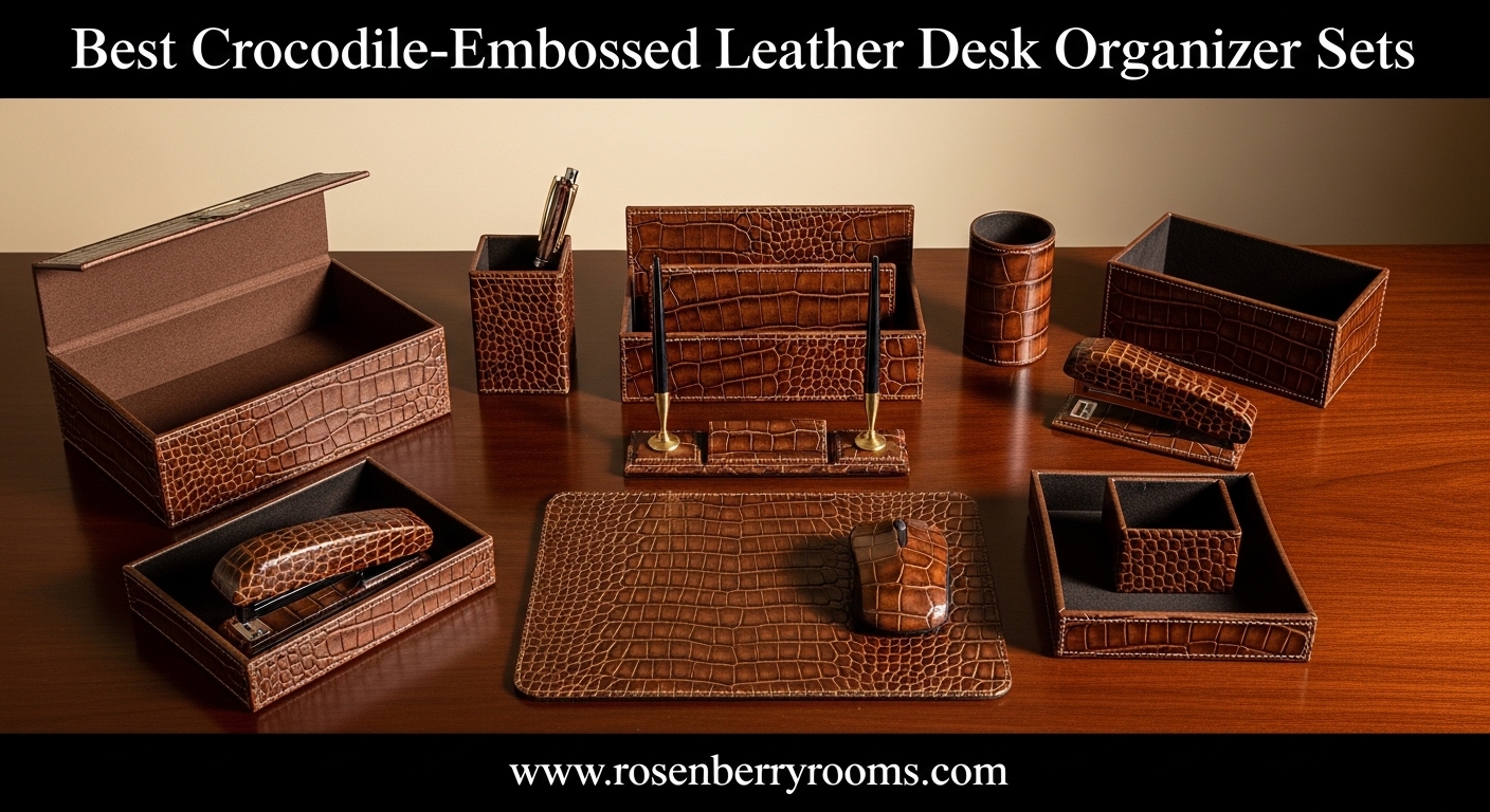 10 Best Crocodile-Embossed Leather Desk Organizer Sets (June 2026 ...