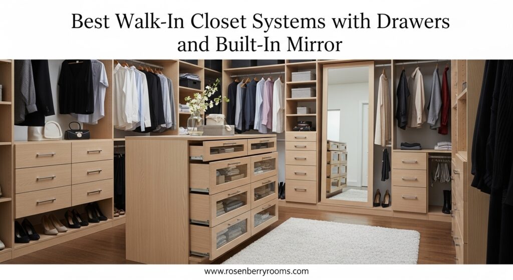 10 Best Walk-In Closet Systems with Drawers and Built-In Mirror (April ...